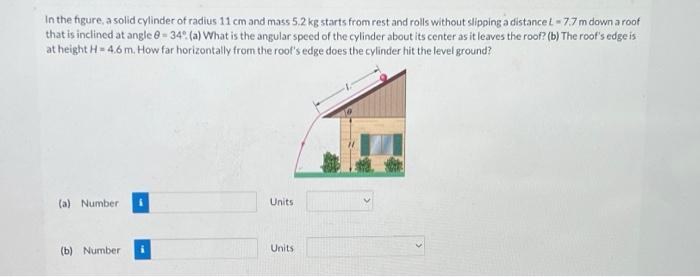 Solved In the figure, a solid cylinder of radius 11 cm and | Chegg.com