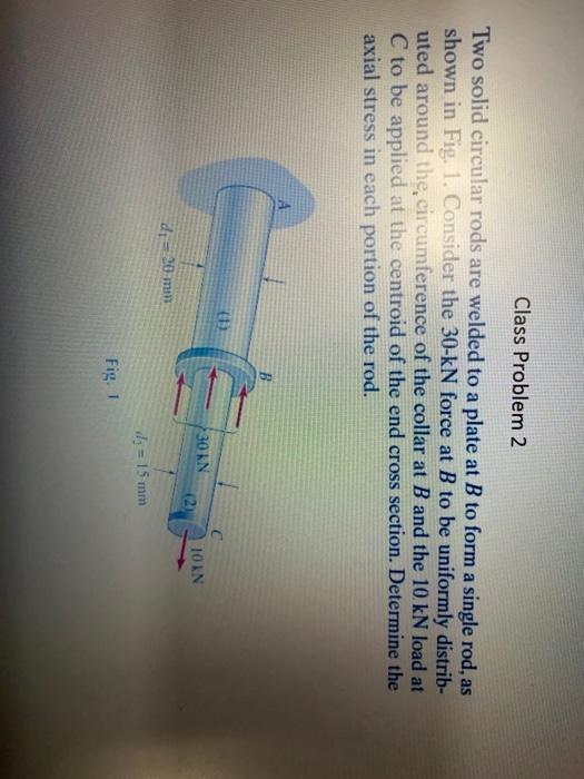 Solved Class Problem 2 Two solid circular rods are welded to | Chegg.com