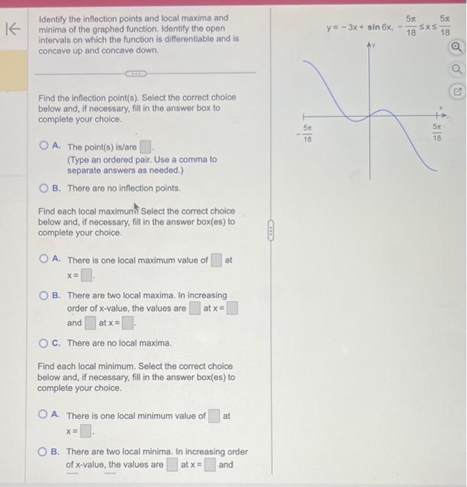 Solved Identify the inflection points and local maxima and | Chegg.com