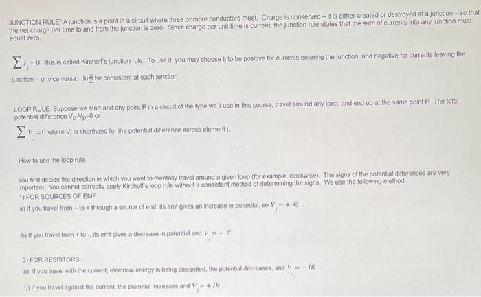 Solved JUNCTION RULE' A junction is a point in a circuit | Chegg.com