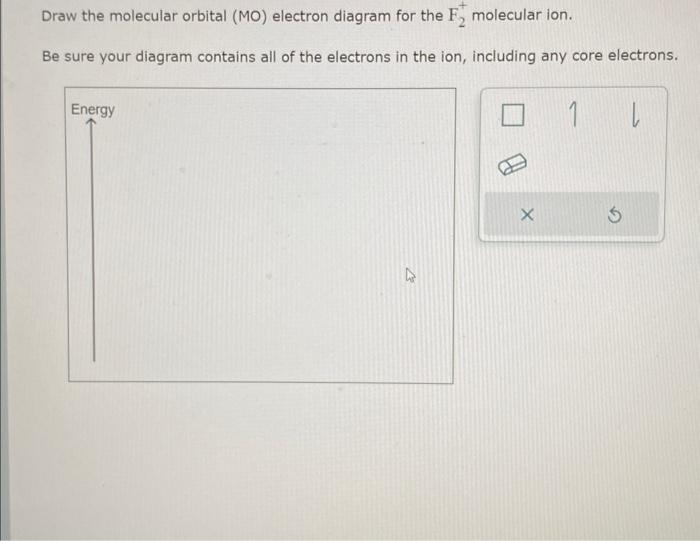 Draw the molecular orbital (MO) electron diagram for | Chegg.com
