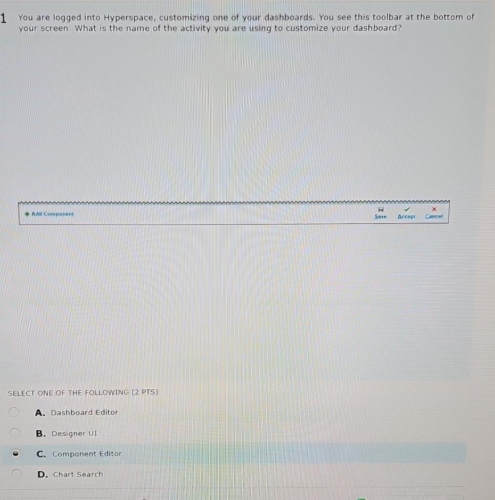 Solved 1 ﻿You are logged into Hyperspace, customizing one of | Chegg.com