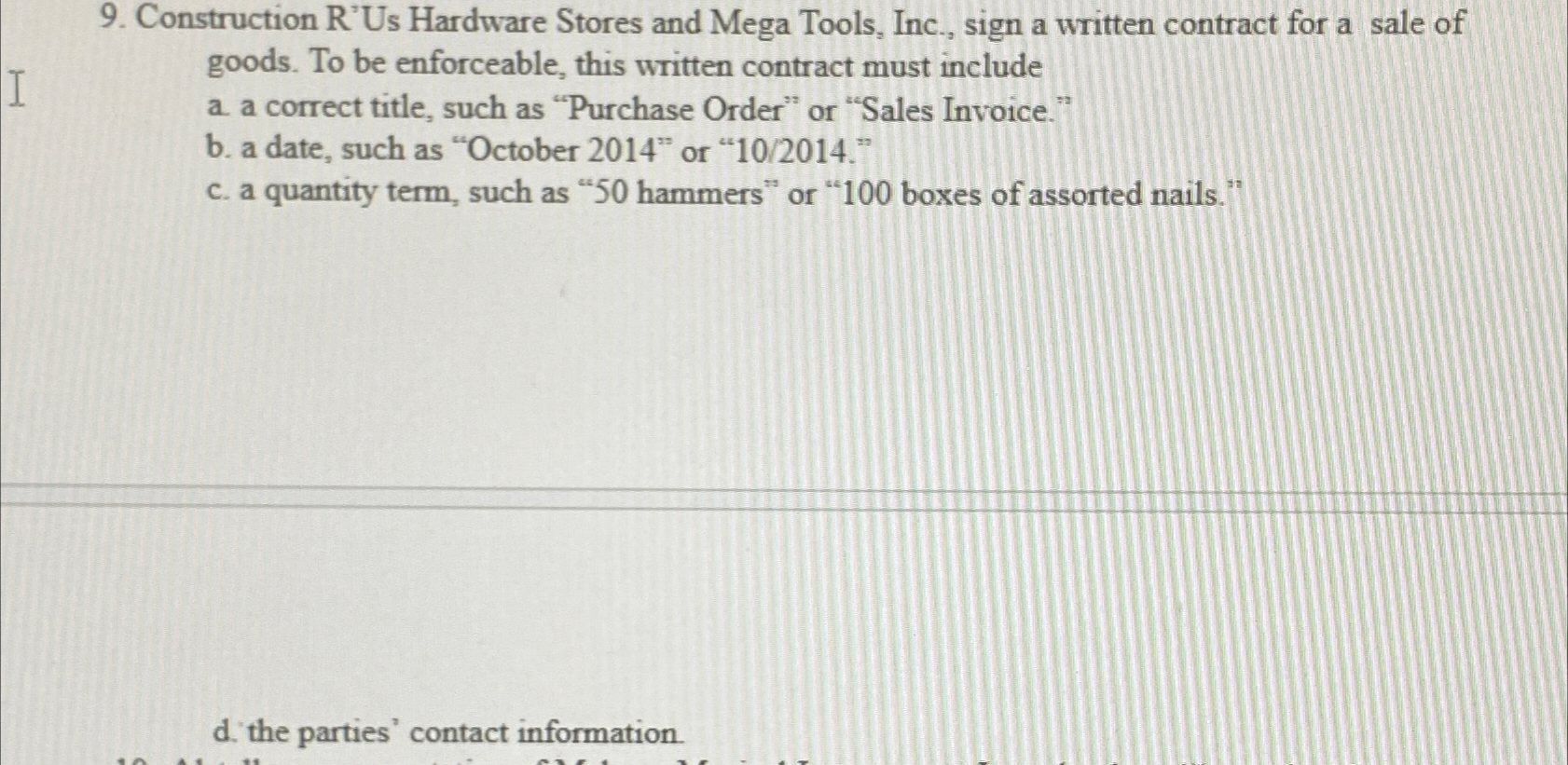 Solved Construction R'Us Hardware Stores and Mega Tools, | Chegg.com