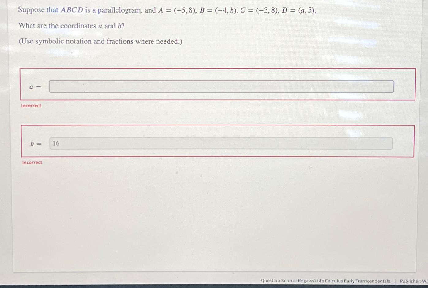 Solved Suppose that ABCD is a parallelogram, and | Chegg.com