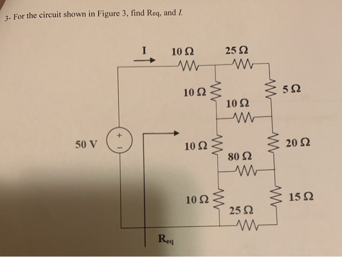 Solved 3- For the circuit shown in Figure 3, find Req, and | Chegg.com