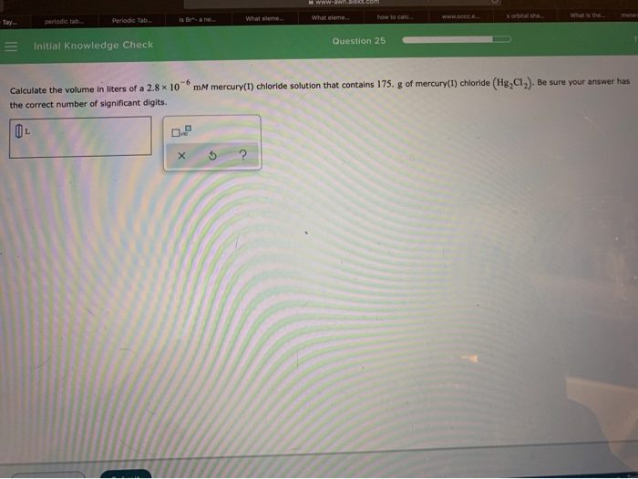 Solved What eleme E Initial knowledge Check Question 25 mM | Chegg.com