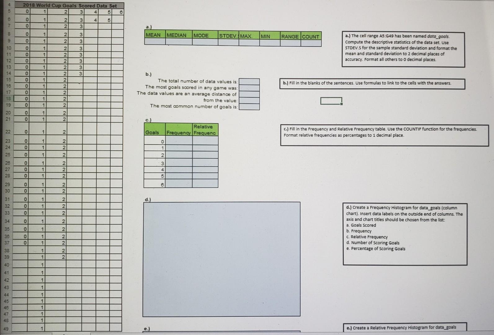 Solved Please help with answers using excel formulas. | Chegg.com