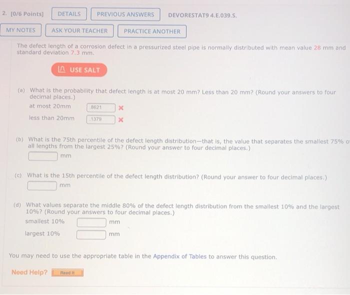 Solved 2. [0/6 Points) DETAILS PREVIOUS ANSWERS DEVORESTAT9 | Chegg.com