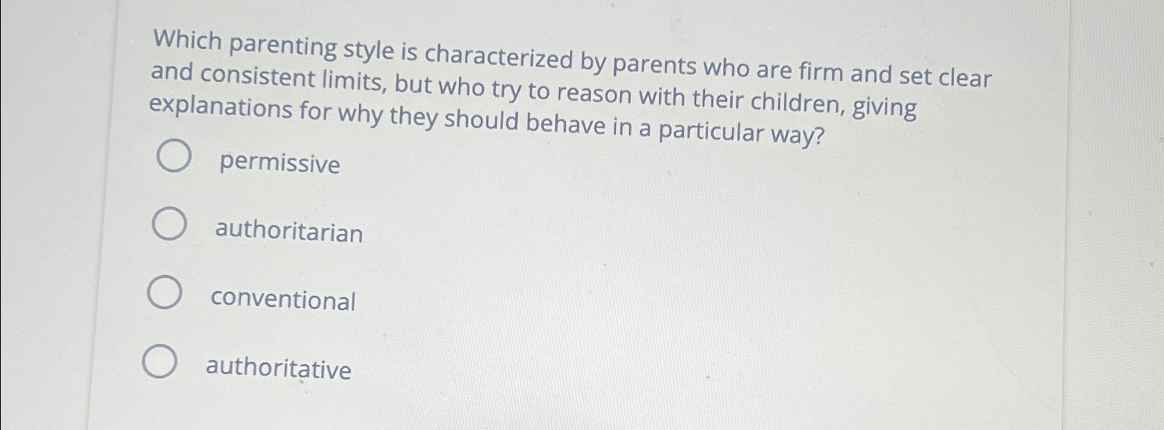 Solved Which parenting style is characterized by parents who | Chegg.com