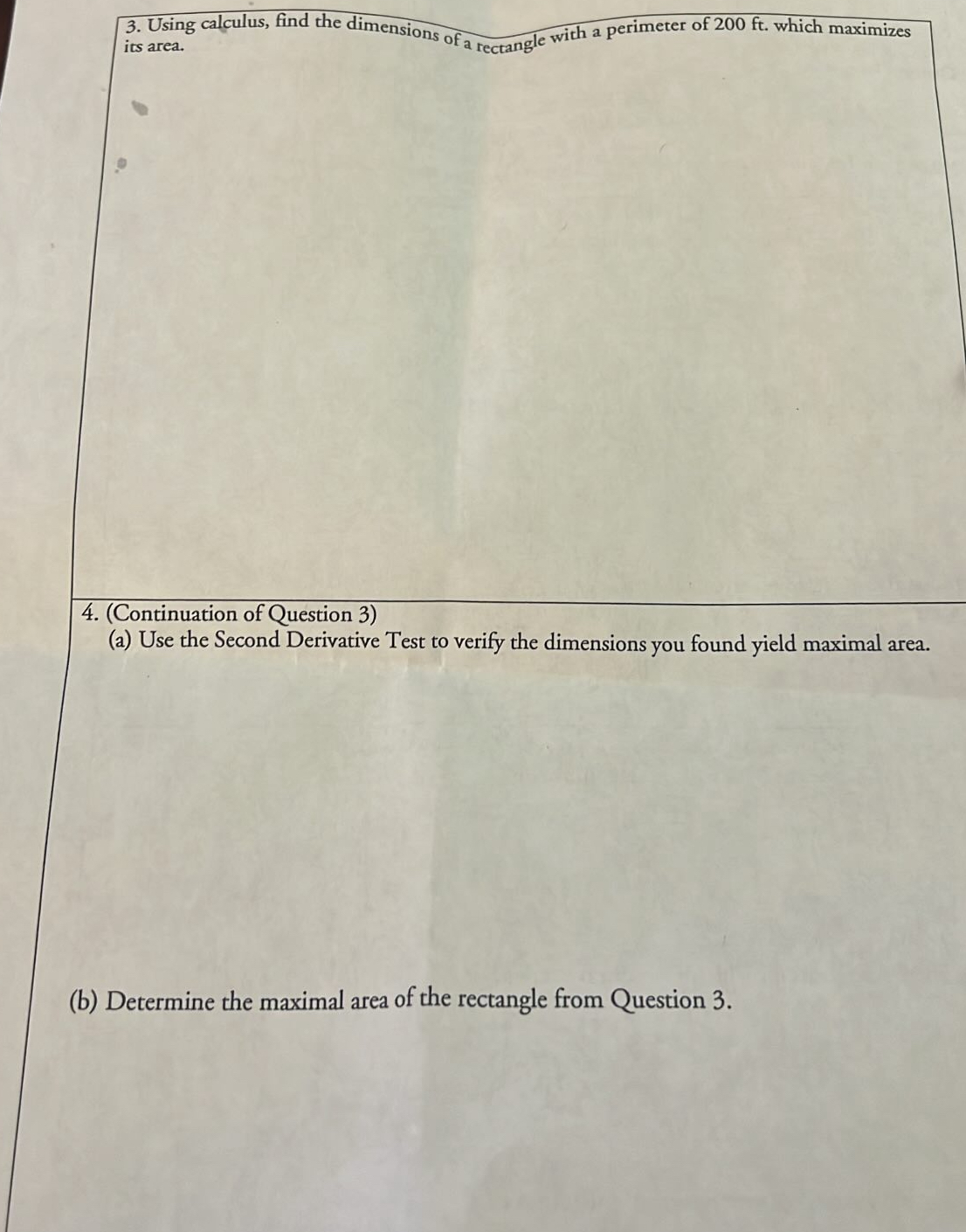 Solved Using calculus, find the dimensions of a rectangle | Chegg.com