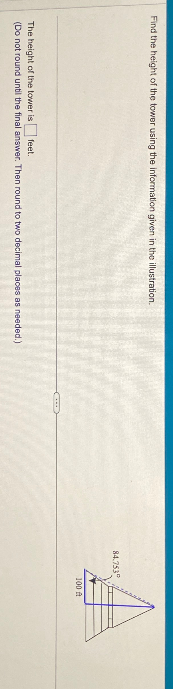 Solved Find the height of the tower using the information | Chegg.com