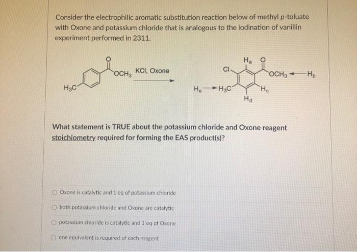 Solved Consider the electrophilic aromatic substitution | Chegg.com