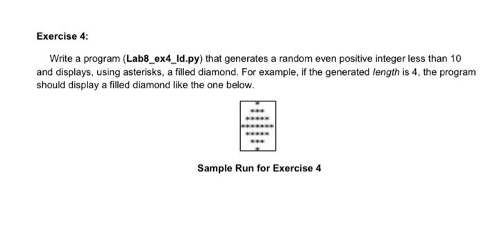 Solved Exercise 4 Write A Program Lab8ex4idpy That 2483
