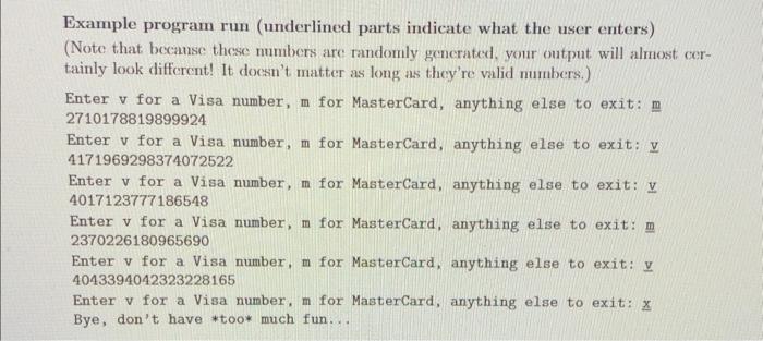 Solved 3. Credit card numbers are not completely random | Chegg.com