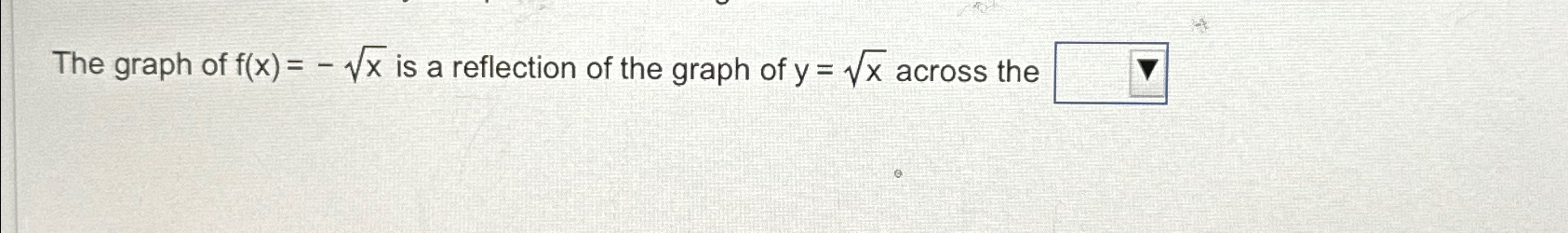 Solved The graph of f(x)=-x2 ﻿is a reflection of the graph | Chegg.com