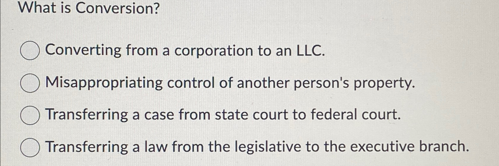 Solved What is Conversion?Converting from a corporation to | Chegg.com