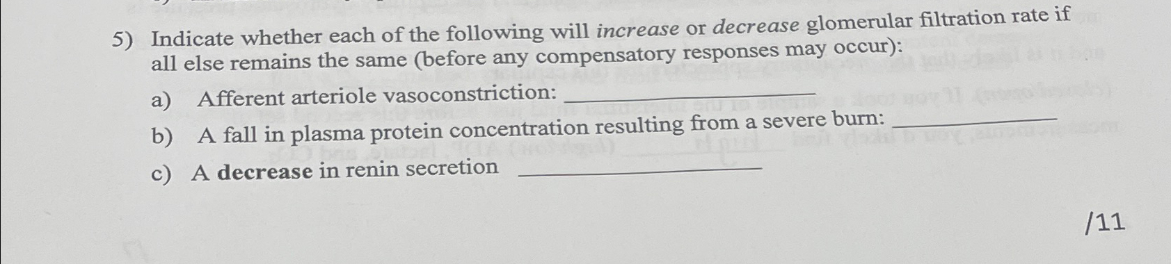 Solved Indicate whether each of the following will increase | Chegg.com