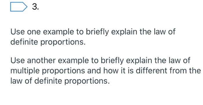 Solved 3. Use one example to briefly explain the law of | Chegg.com