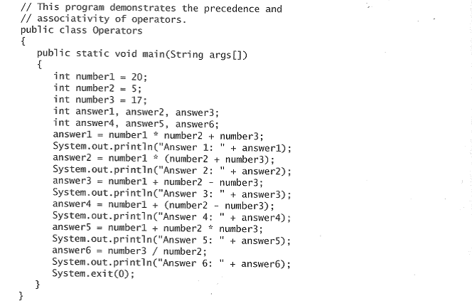 Solved Understanding Operator Precedence And Associativity In Thi