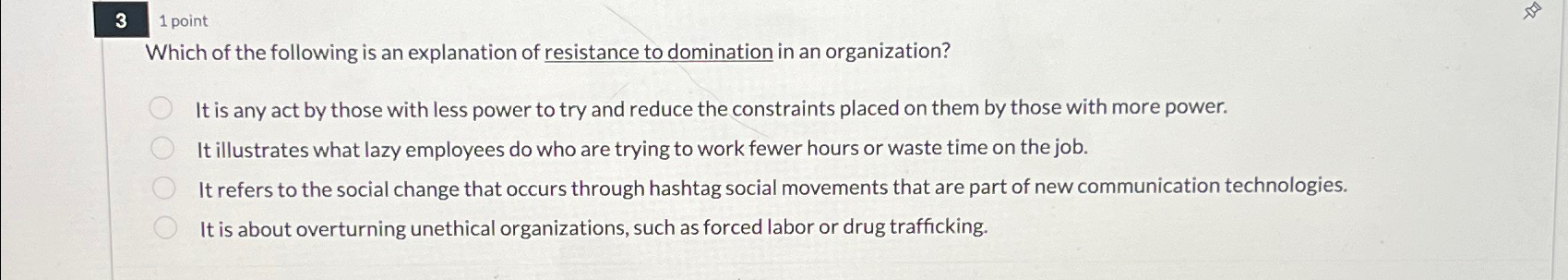 Solved 31 ﻿pointWhich of the following is an explanation of | Chegg.com