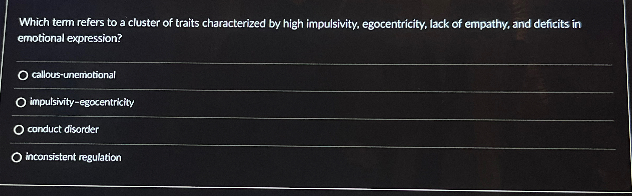 Solved Which term refers to a cluster of traits | Chegg.com