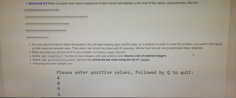 Solved • Excercise #2 Write a program that reads a sequence | Chegg.com