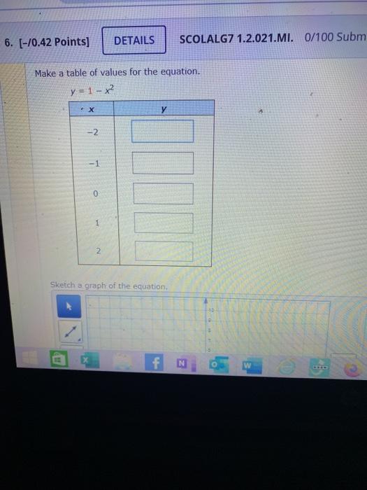 Solved 6. [-/0.42 Points] DETAILS SCOLALG7 1.2.021.MI. 0/100 | Chegg.com