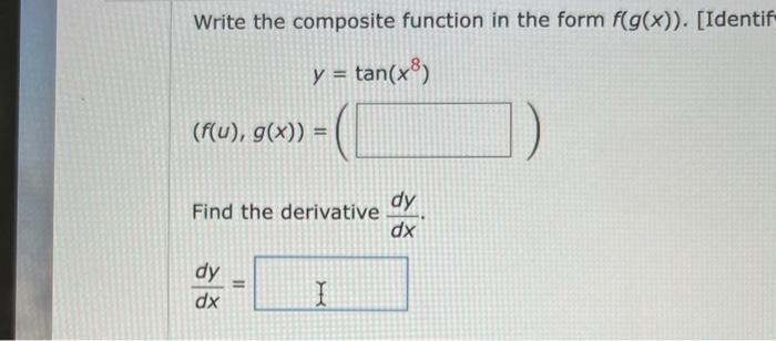 Solved Write the composite function in the form f(g(x)). | Chegg.com