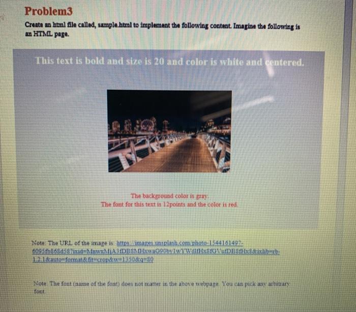 Solved Problem3 Create an html file called, sample.html to | Chegg.com