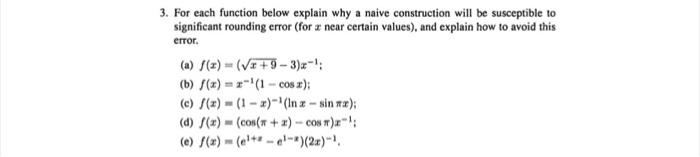 3. For each function below explain why a naive | Chegg.com