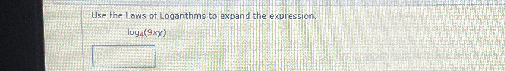 Solved Use the Laws of Logarithms to expand the | Chegg.com