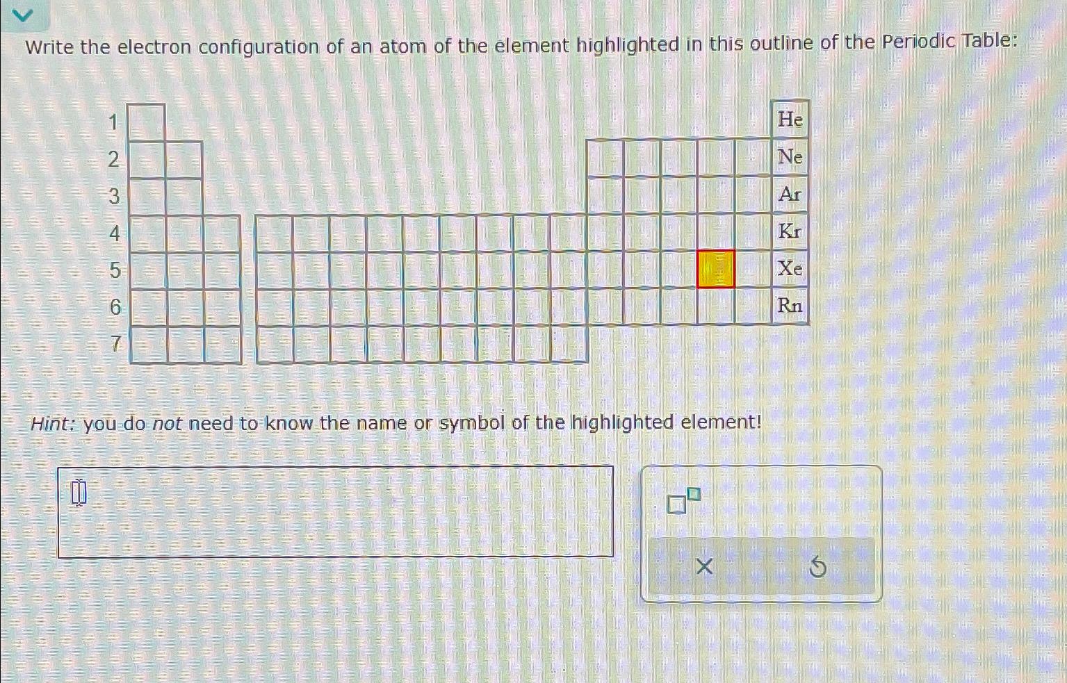Solved Write the electron configuration of an atom of the | Chegg.com