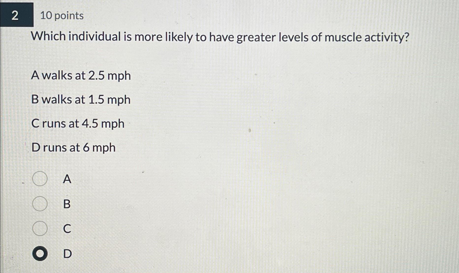 Solved 210 ﻿pointsWhich individual is more likely to have | Chegg.com