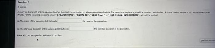 Solved Whe mean of the sarsplifeg distision is the พeลา of | Chegg.com