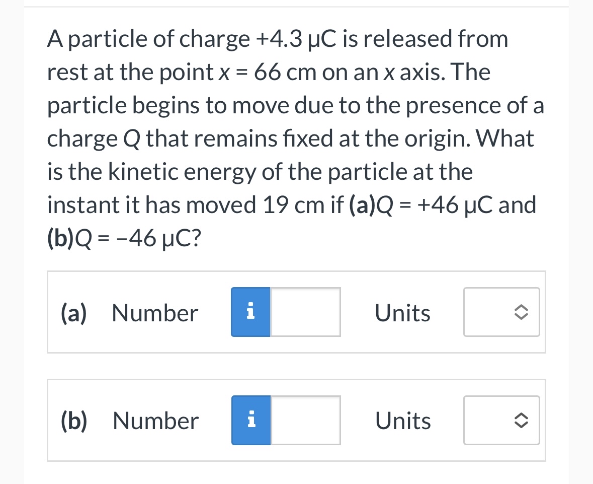 Solved A particle of charge +4.3μC ﻿is released from rest at | Chegg.com