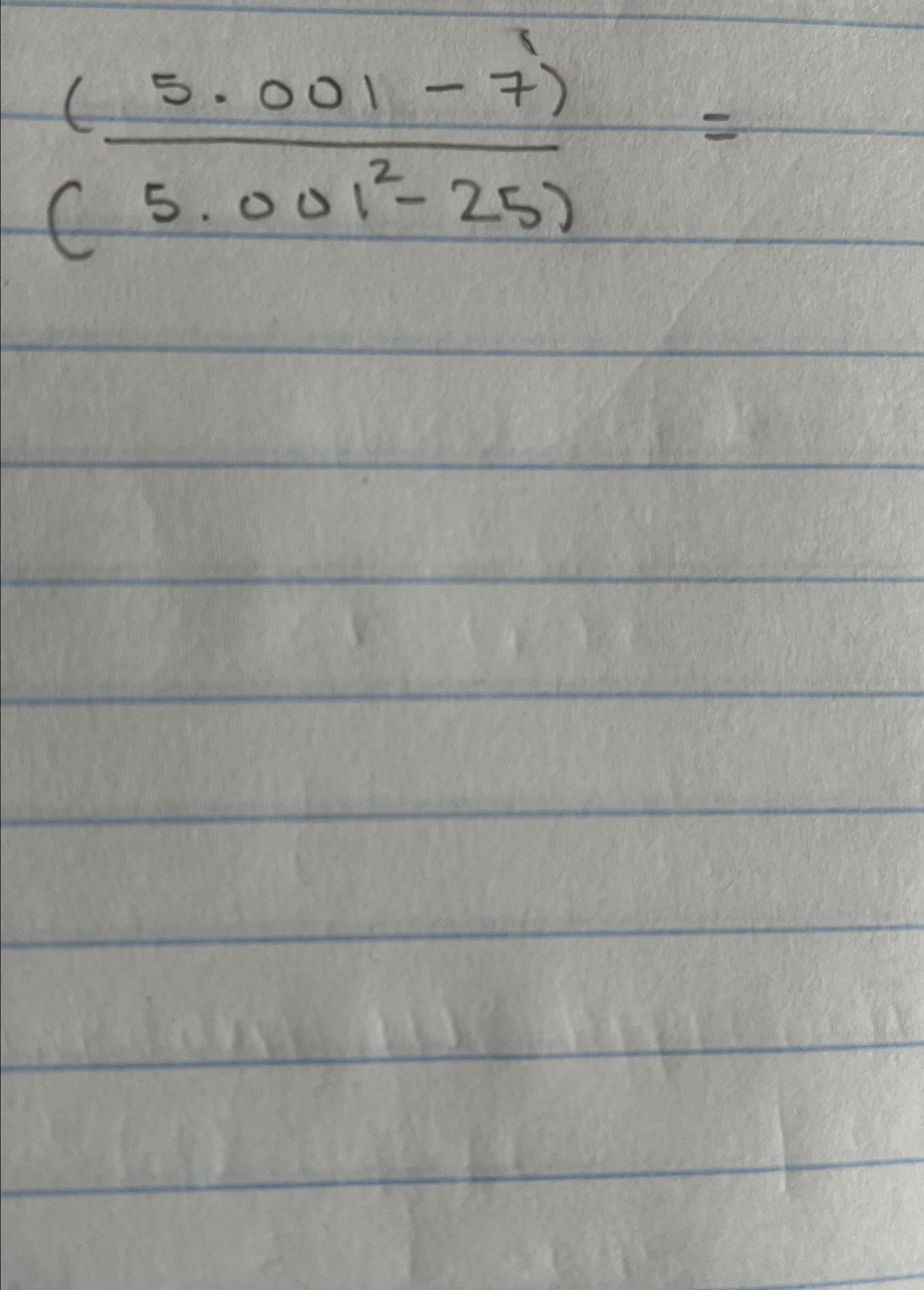 Solved (5.001-7)(5.0012-25)= | Chegg.com