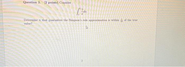 Solved Question 1. Consider the function f(x)=xcos(x) in the | Chegg.com