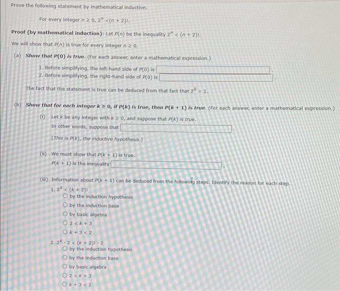 Solved For every integer n≥0,2n
