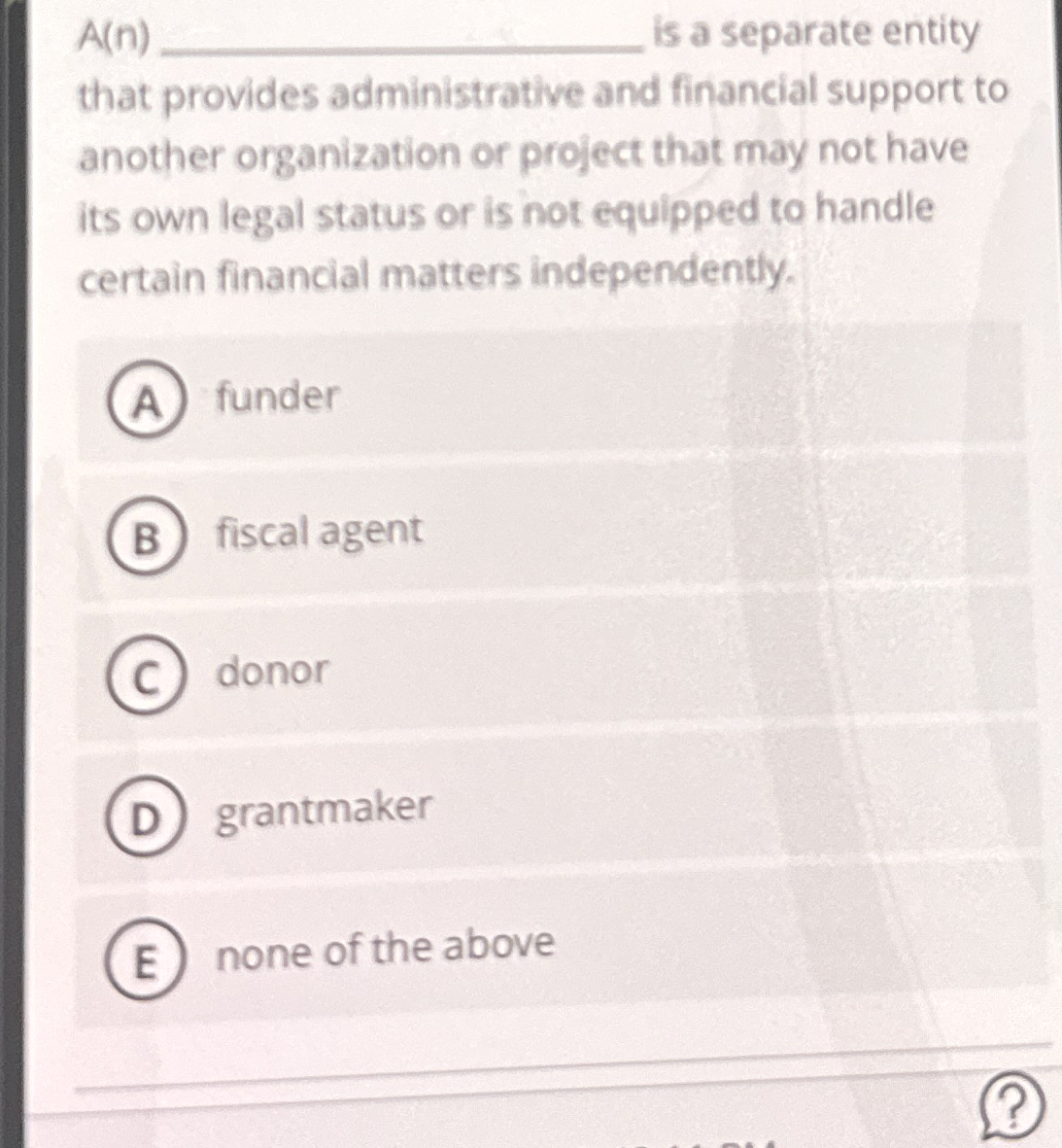 Solved is a separate entity that provides administrative and | Chegg.com