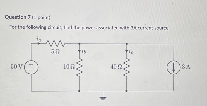 Solved For the following circuit, find the branch current ib | Chegg.com