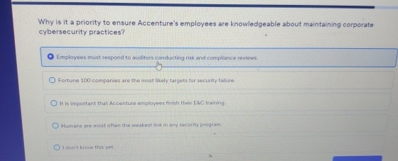 Solved Why is it a priority to ensure Accenture's employees | Chegg.com