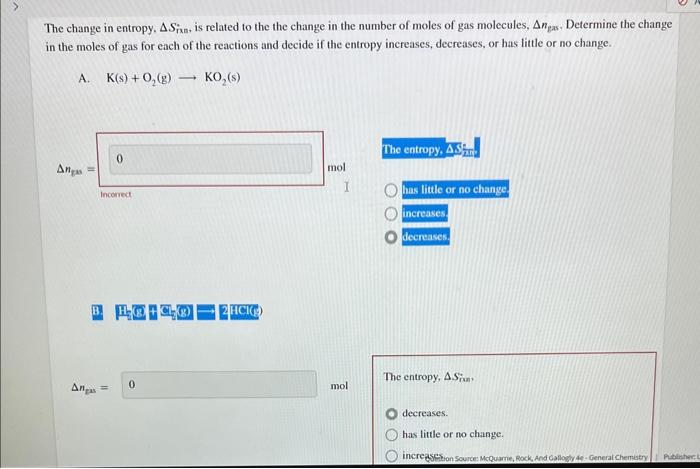Solved The change in entropy. ΔSranin, is related to the the | Chegg.com