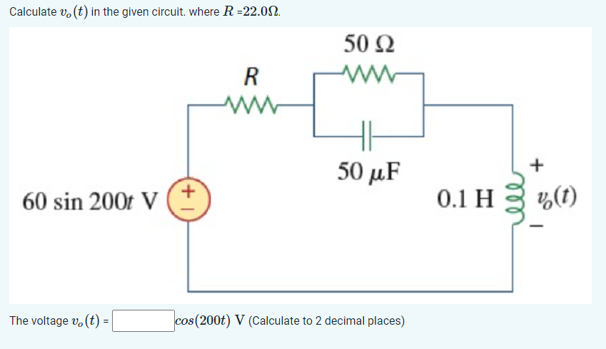 Solved Calculate vo(t) ﻿in the given circuit. where | Chegg.com