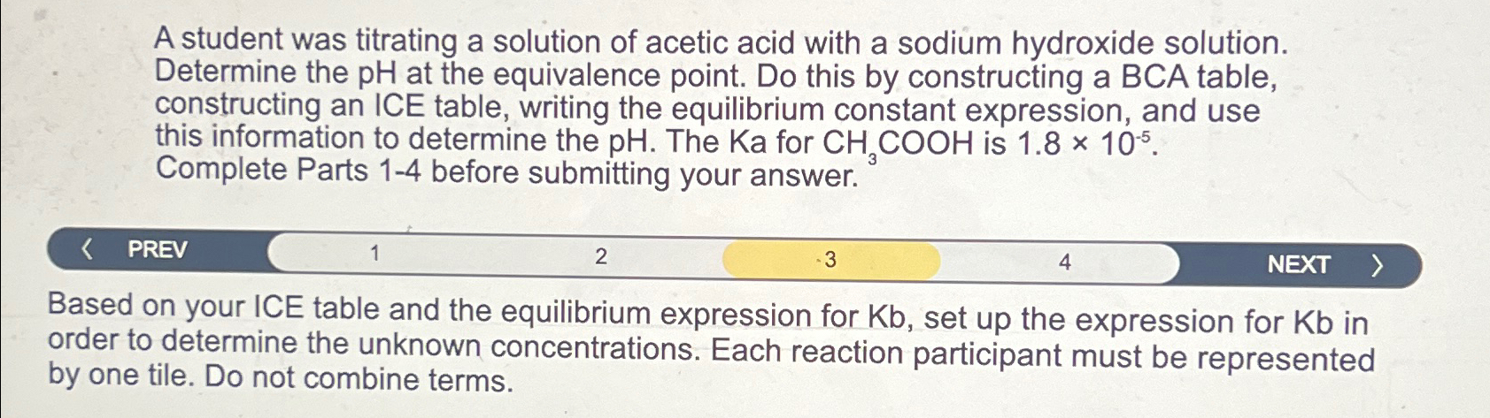 Solved A student was titrating a solution of acetic acid | Chegg.com