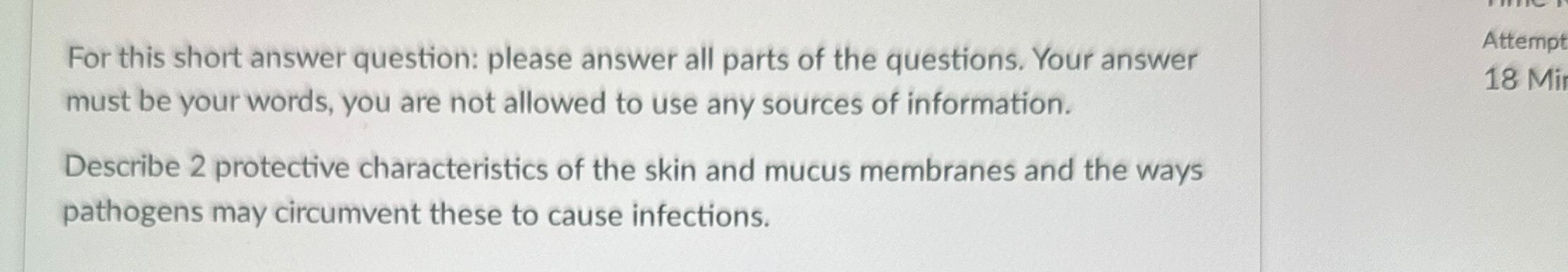 Solved For this short answer question: please answer all | Chegg.com