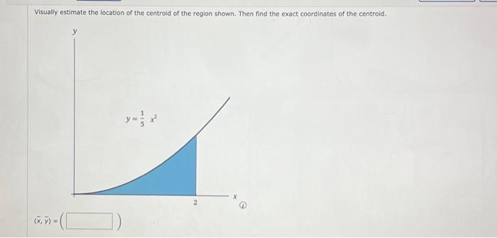 Solved Visually estimate the location of the centroid of the | Chegg.com