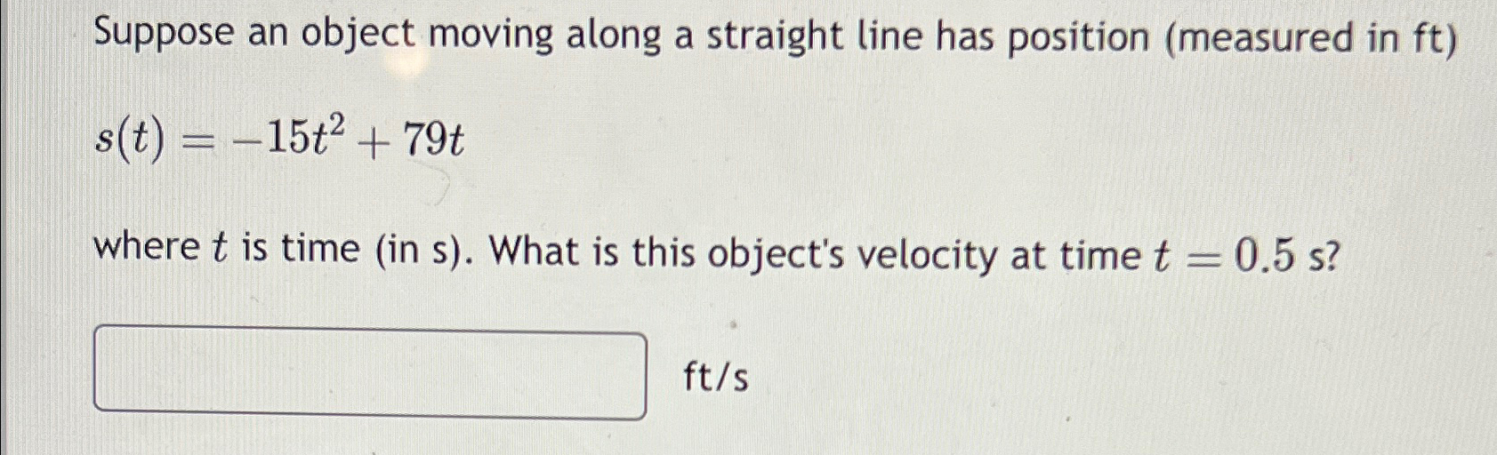 Solved Suppose an object moving along a straight line has | Chegg.com