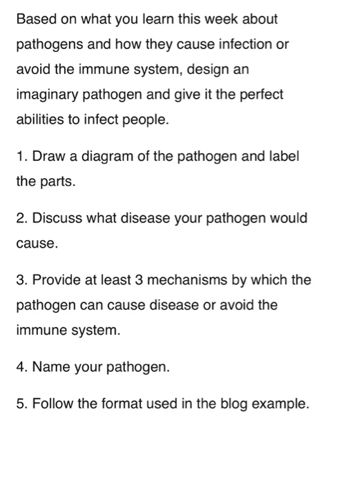 Solved Based on what you learn this week about pathogens and | Chegg.com