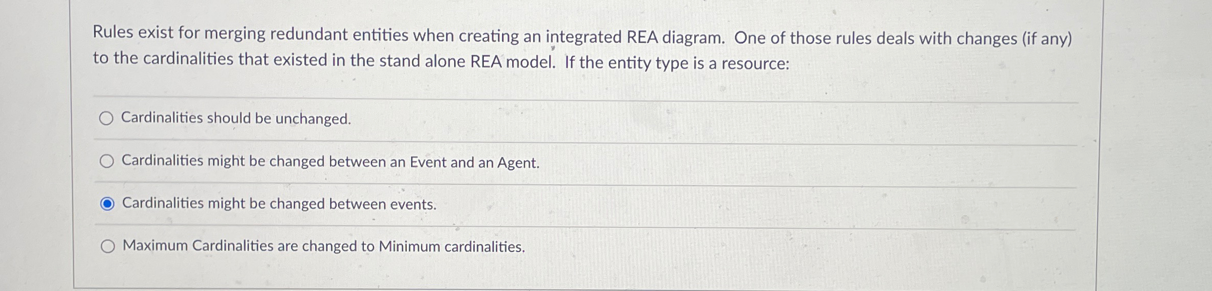 Solved Rules exist for merging redundant entities when | Chegg.com
