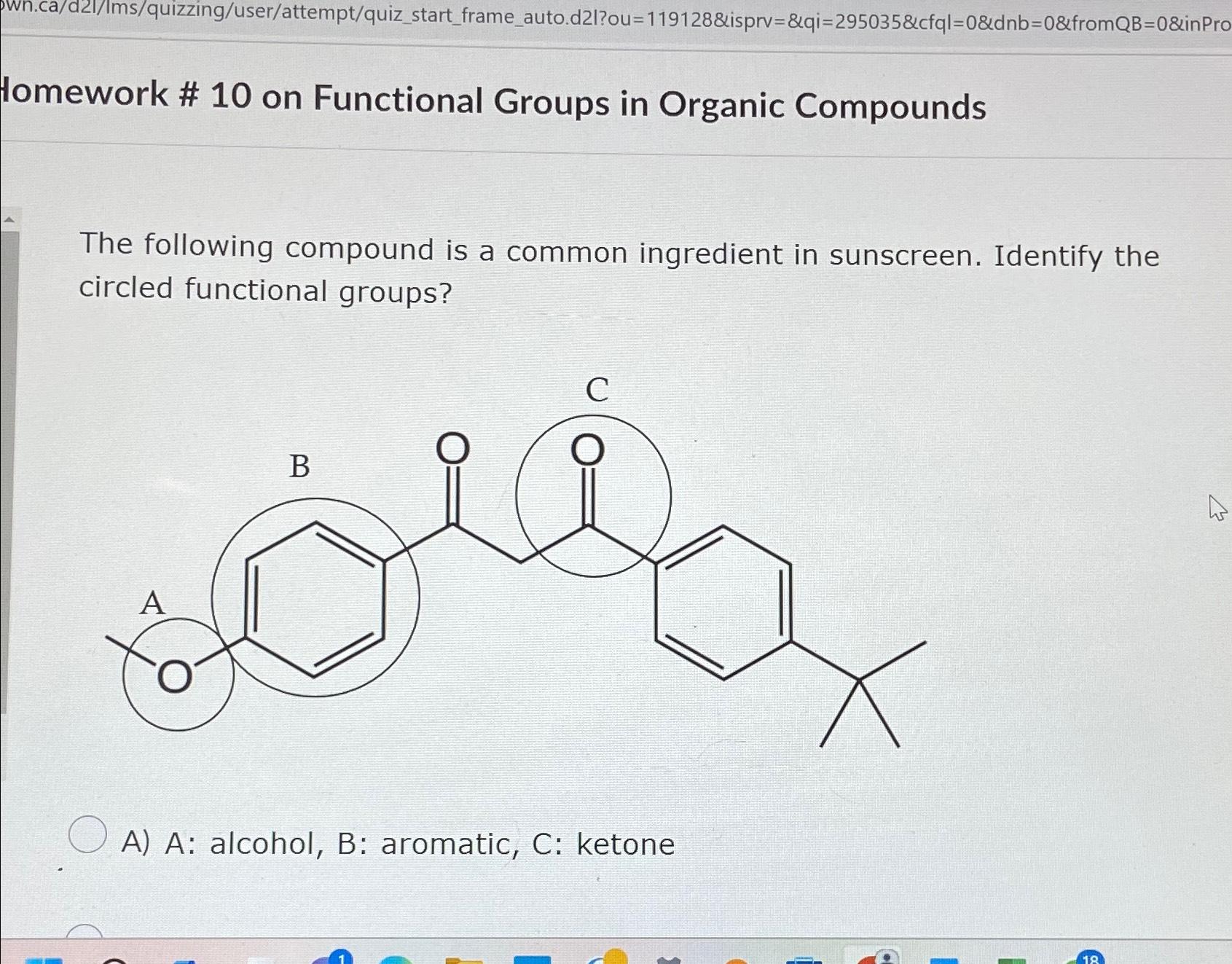 Solved Homework # 10 ﻿on Functional Groups in Organic | Chegg.com